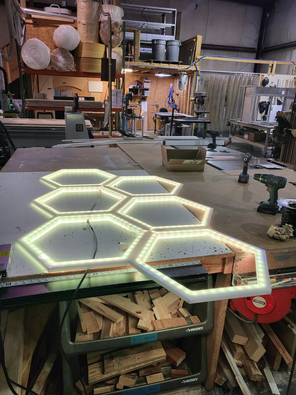 Honeycomb Light Art & Décor Panel | Wall or Ceiling LED Hex Panels ...